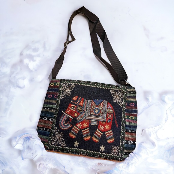 Bags | Elephant Crossbody Bag Black Red | Poshmark